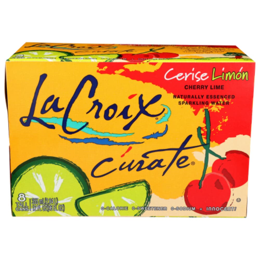 LaCroix – Cúrate Cerise Limón (Cherry Lime) Sparkling Water 8pk, 12 fl