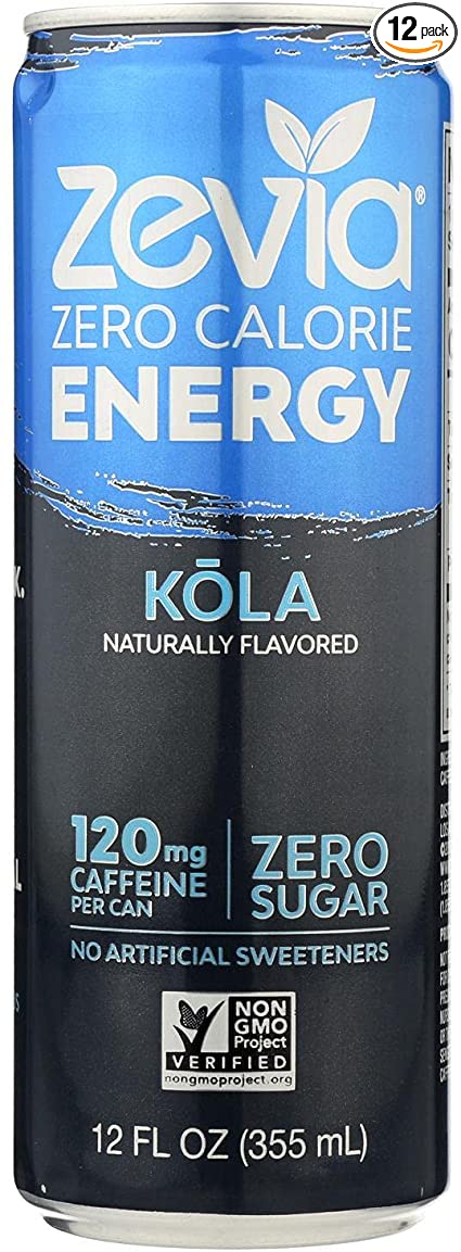 Zevia Zero Calorie Energy Drink - Kola - 12 Fl Oz | Pack of 12