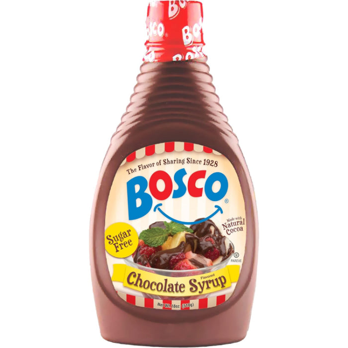 Bosco - Sugar-Free Chocolate Syrup, 18 Oz | Pack of 12