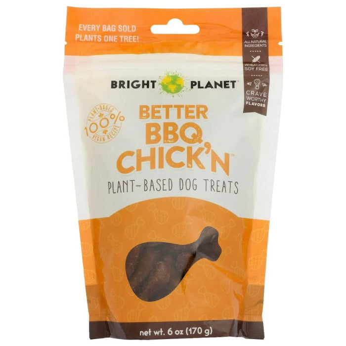 Bright Planet - Treat Dog BBQ Chicken Plant-based Bites, 6 Oz (Pack Of