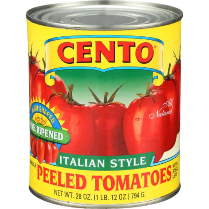 Cento - Italian Style Plum Peeled Tomatoes, 28 Oz | Pack of 12