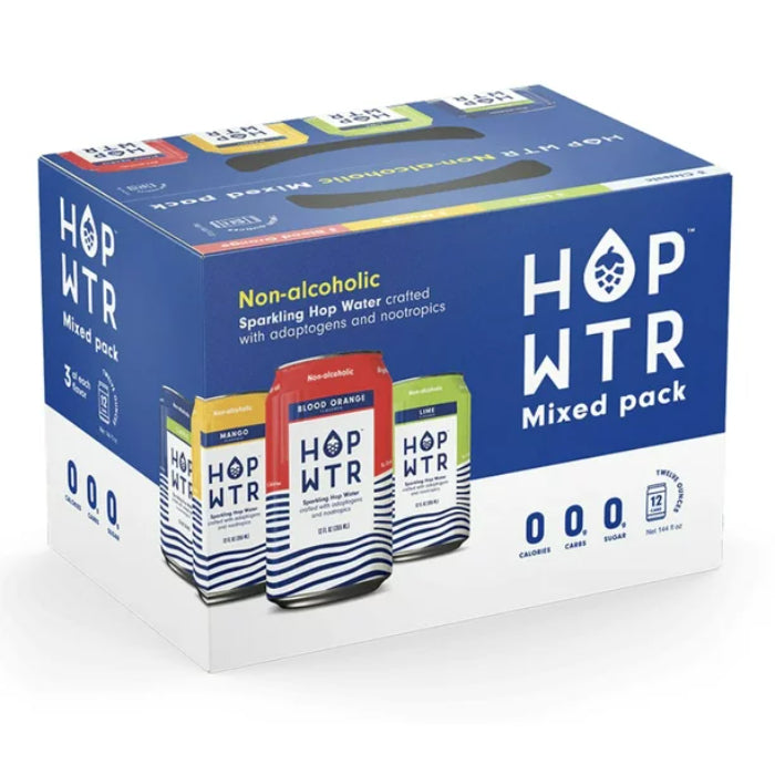 HOP WTR - 4-Flavor Variety Pack 12-Pack, 144 Fo | Pack of 2