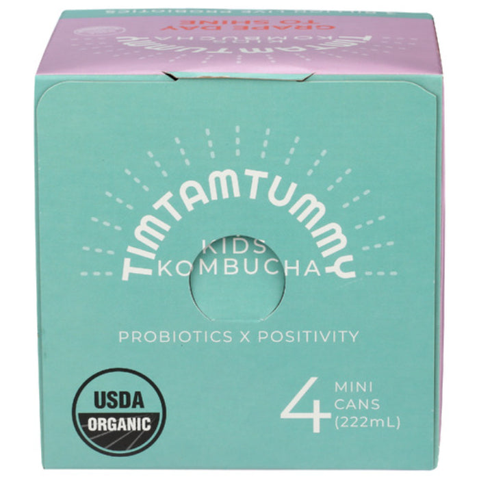 Tim Tam Tummy - Kombucha Kids Grape, 30 oz (4-pack) | Pack of 6