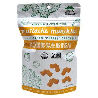 Mustache Munchies - Parmesan Rosemary Organic Baked Cheesy Crackers, 4