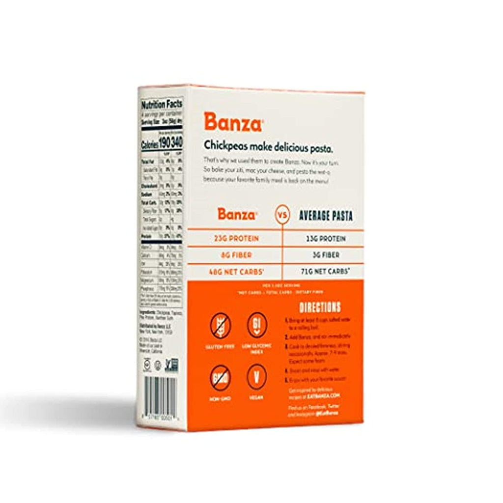 Banza Chickpea Pasta - Pasta Penne Chickpea - 8oz