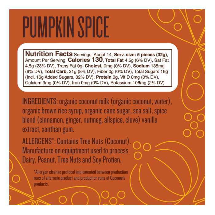 Cocomels - Pumpkin Spice Coconut Milk Caramels, 3.5oz