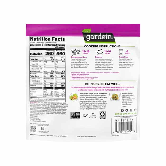 Gardein Mandarin Orange Crispy Chick'n Strips, 10.5oz