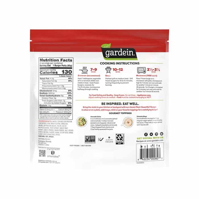 Gardein - Plant-Based Be'f Burger by Gardein, 12oz