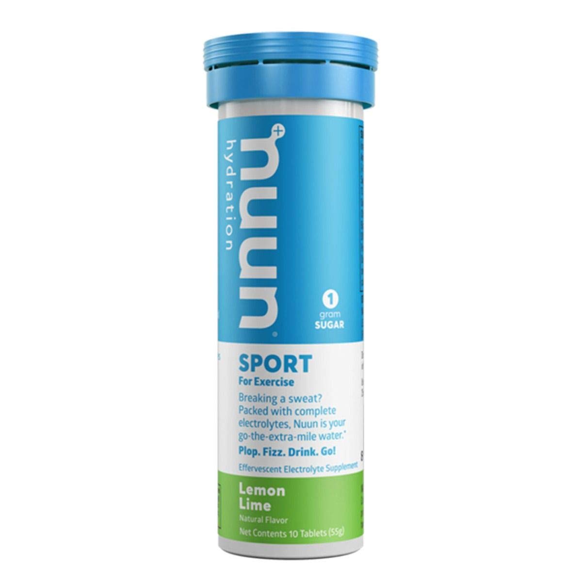 Nuun Beverage Tube Lemon Lime Tablet, 10 Tablets | Pack of 8